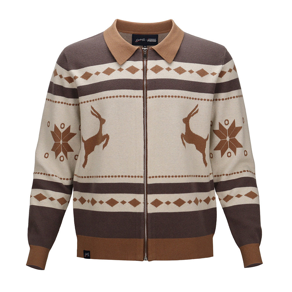 Phish | Zip-Up Sweater | Antelope Logo Brown Beige – Section 119