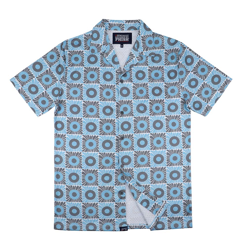 Phish | Mesh Button Down | Grey & Blue – Section 119