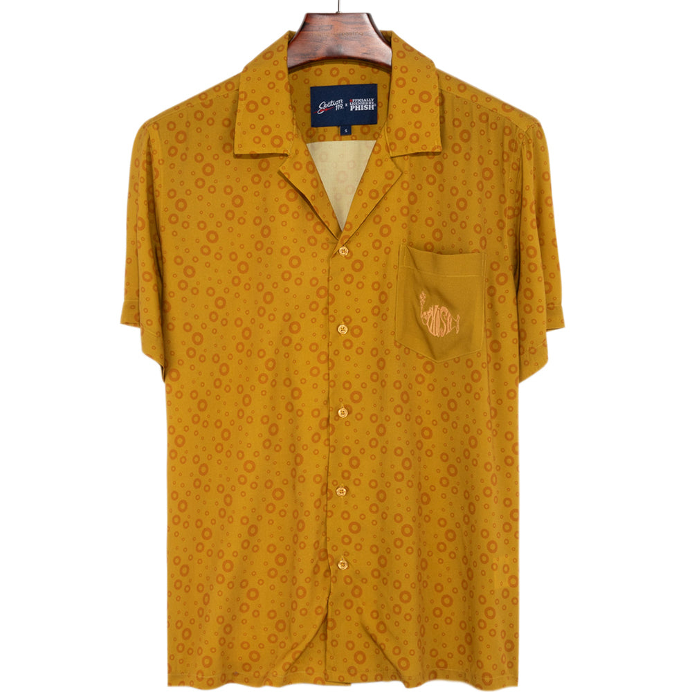 Phish | Relaxed Short Sleeve Button Down | Donut Bubbles Yellow ...