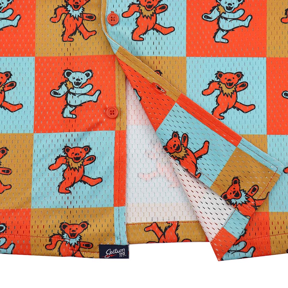Grateful Dead | Mesh Button Down | Orange Bear – Section 119 Grateful Dead | Mesh Button Down | Orange Bear – Section 119
